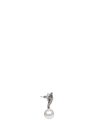 Self Portrait Womens Drop Earrings Crystal Flower Pearl Silver