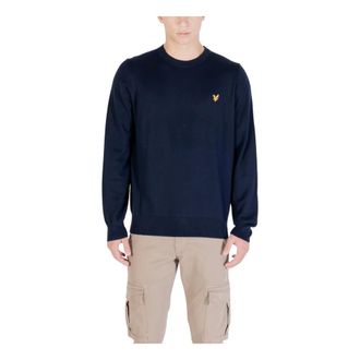Lyle & Scott Homme, Pulls, Bleu, Taille: XL Pull col rond en m&eacute;rinos