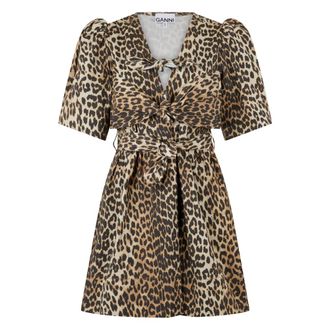 Ganni Baumwoll-Minikleid - - Dresses - Damen - Mehrfarbig - 2XS