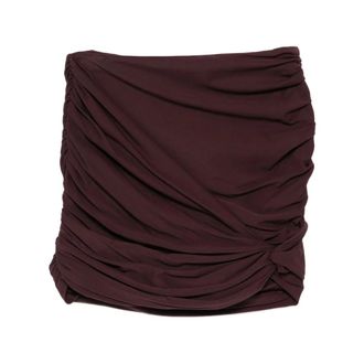 Magda Butrym Femme, Maillots de bain, Rouge, Taille: 34 FR Ruched Knotted Swim Skirt