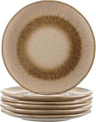 Leonardo 018534 MATERA 6er Set Teller, Keramik, beige
