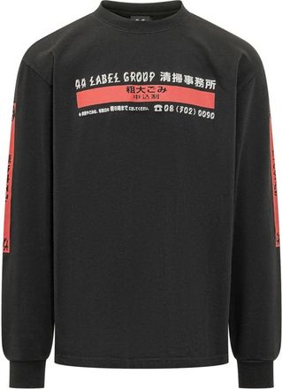 44 Label Group Homme, Sweatshirts et sweats &agrave; capuche, Noir, Taille: S Longsleeve Tee