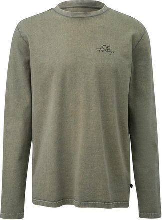 QS by s.Oliver Langarmshirt T-Shirt Gewaschenes Langarmshirt aus angerauter Baumwollqualität