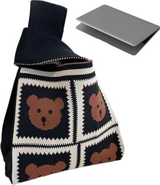 Generic Sac à main en forme danimal pour femme, sac à main de grande capacité, sac de voyage de loisirs | Sac à poignées en tricot léger de grande capacité, N