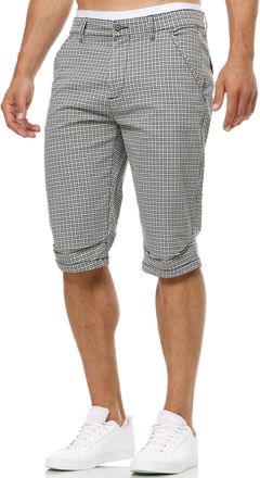 Indicode Herren Whitney Chino Shorts mit 4 Taschen aus Baumwolle | Bermuda Sommershorts für Männer Black, XXL