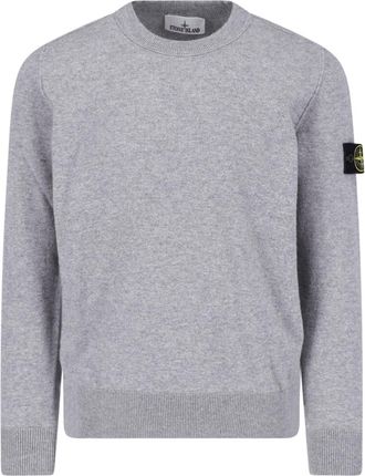 Stone Island Pullover Aus Schurwolle Mit Logo