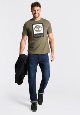 Timberland T-Shirt TIMBERLAND STACK LOGO Colored Short Sleeve Tee, Herren, Gr. XXL, gr&uuml;n (leaf gr&uuml;n), Jersey, Obermaterial: 100% Baumwolle, Rundhals, Shirts T-Sh