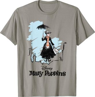 Disney Mary Poppins Rooftop Landing Colour T-Shirt