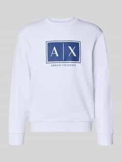 A|X Armani Exchange Sweatshirt mit Logo-Print und Rundhalsausschnitt
