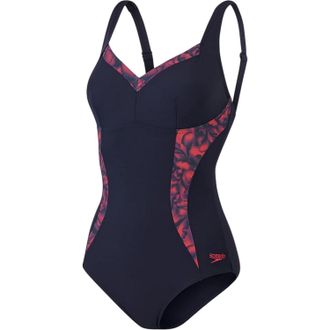 Speedo Badeanzug f&uuml;r Damen (Marine/Rot)