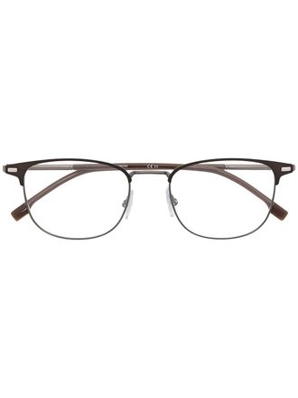 BOSS lunettes de vue &agrave; monture carr&eacute;e - Marron