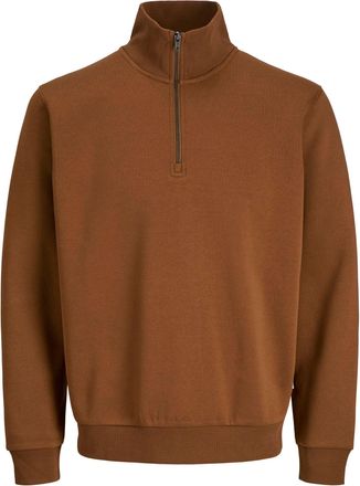 Jack & Jones Male Sweatshirt mit halbem Reißverschluss Einfarbig Sweatshirt mit halbem Reißverschluss