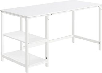 Vasagle Bureau avec Rangement, Table dOrdinateur, avec 2 &Eacute;tag&egrave;res R&eacute;versibles, Poste de Travail, pour T&eacute;l&eacute;travail, Salon, Cadre en Acier, Style