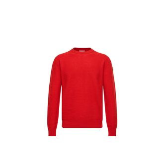 Moncler Moncler Textured Cashmere & Wool Sweater, Homme, Rouge, Taille: 3xl