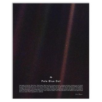 Generic Pale Blue Dot Earth Poster, Voyager 1 Photo from Space, Inspirational Wall Art on Cosmic Fragility, Eco-Friendly Classroom Decor for Teachers(Unframed