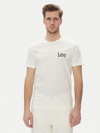Lee T-Shirt Medium Wobbly 112364535 Weiß Regular Fit