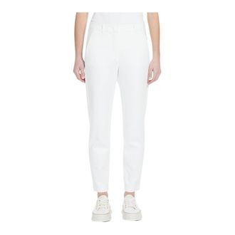Max Mara Gerade geschnittene Viskosehose mit Milano-Naht - - Trousers - Damen - Wei&szlig; - S