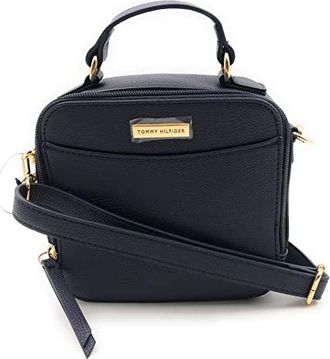 Tommy Hilfiger Sacoche pour appareil photo I Crossbody I Sac bandoulière I Sac bandoulière I 18 x 18 x 8 cm I Logo TH I Poche pour téléphone portable I Bleu 4284, bl