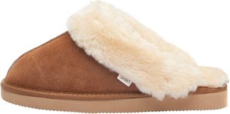 Next Damen Standard Velourslederpantolette mit Kunstfellfutter Chestnut Brown 41-42