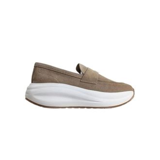 Hogan Femme, Chaussures, Gris, Taille: 40 EU Mocas&iacute;n de ante