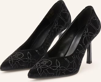 HUGO BOSS Hugo Pumps Katniss Aus Samt Mit Schmucksteinen schwarz