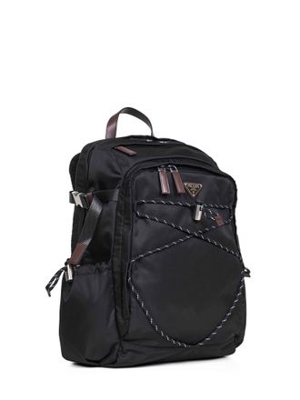 Prada Mens Backpack Speedrock Black Recycled Polyamide Backpacks
