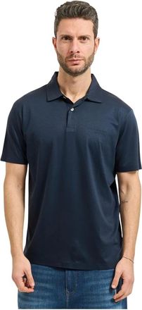 Guess Homme, Tops, Bleu, Taille: 2XL Polo en m&eacute;lange de lyocell