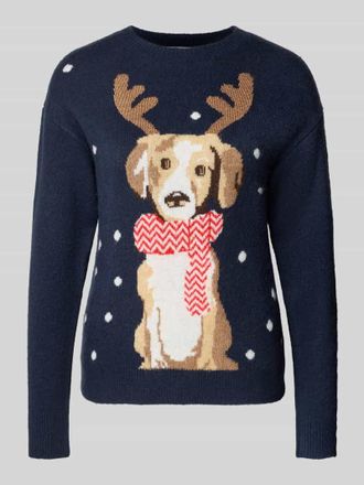 Christian Berg Weihnachtspullover mit gerippten Abschl&uuml;ssen