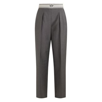 Versace Woll-Mohair-Hose - - Trousers - Damen - Grau - XS