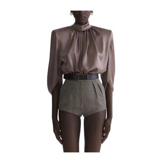 MUGLER Femme, Blouses et Chemises, Beige, Taille: 40 FR Cascade Tunic