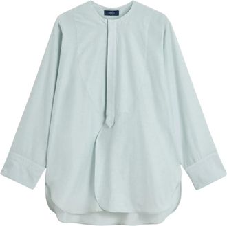 SOEUR Soeur - Chemise Anora &agrave; col d&eacute;coup&eacute; - Femme - Blouses et Chemises - Bleu - Taille: 34 FR