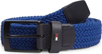 Tommy Hilfiger Flechtg&uuml;rtel aus einem recycelten Material-Mix mit Stretch in