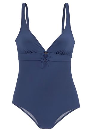 s.Oliver Damen Kat-56 Badeanzug, Blau, 38 / B EU