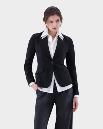 van Laack Blazer gerippt aus Samt