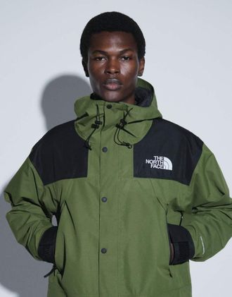 The North Face Dryvent Mono Mountain Jacke in Khaki und Schwarz