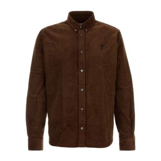 Ami Corduroy-Hemd mit Ami de Coeur - - Shirts - Herren - Braun - 2XS