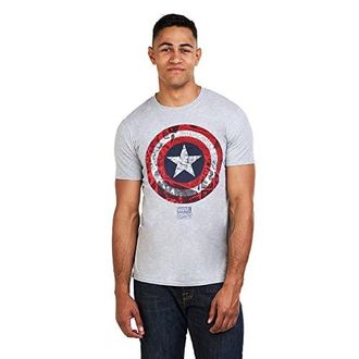 MARVEL RBMTS088-SPO_X-Large Shirt, Sports Grey, XL Mens