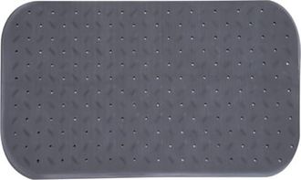 MSV Premium Duschmatte Badematte Badewannenmatte Badewanneneinlage antibakteriell rutschfest mit Saugnäpfen-Grau-duftet nach Rosen-ca. 36 x 65 cm-waschbar