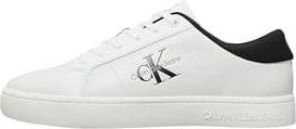 Calvin Klein Baskets Cupsole Homme Cuir, Blanc (Bright White/Black), 42