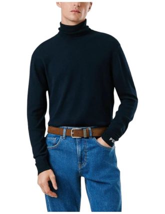 Pepe Jeans London Herren Andre Turtle Neck Strickwaren, Blau (Dulwich Blue), M