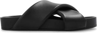 Jil Sander Leder-Slides - - Shoes - Herren - Schwarzk - 41 EU