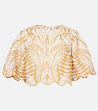 Farm Rio Top imprimé en lin