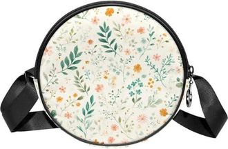 Generic Sac &agrave; bandouli&egrave;re rond pour femme, joli sac &agrave; bandouli&egrave;re avec fermeture &eacute;clair, bretelles r&eacute;glables, sac &agrave; main rond d&eacute;contract&eacute; pour femmes et fille