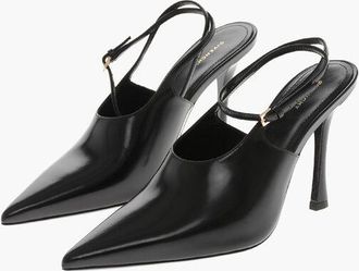 Givenchy Brushed Leather Slingbacks with 10cm Ankle Strap size 37