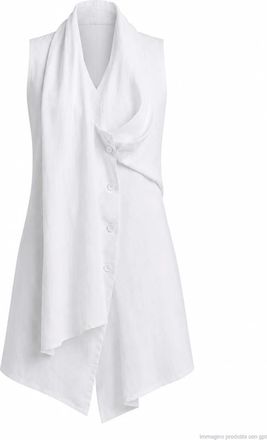 Meimeij Femme, Tops, Blanc, Taille: 38 FR Asymmetric Gilet