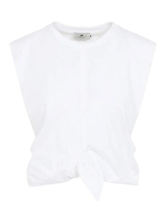 Elisabetta Franchi Pull Col Rond - Blanc