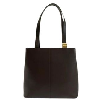 Burberry Pre-owned Leder Check Braun Gold Tote Bag - - Pre-owned - Damen - Braun - ONE SIZE