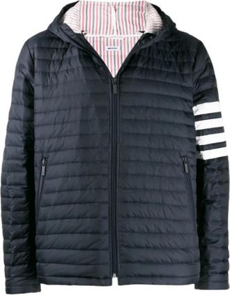 Thom Browne Homme, Vestes, Bleu, Taille: M Veste matelass&eacute;e zipp&eacute;e