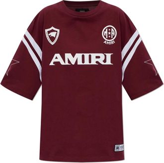 Amiri Femme, Tops, Rouge, Taille: 36 FR Logo T-Shirt