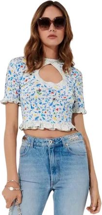Paco Rabanne Femme, Tops, Multicolore, Taille: 38 FR Top Court Avec Volant